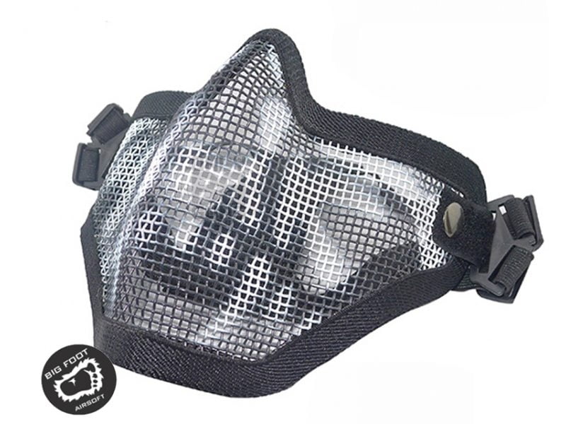 Big Foot Lower Half Face Mesh Mask (Black) - DEFCON AIRSOFT