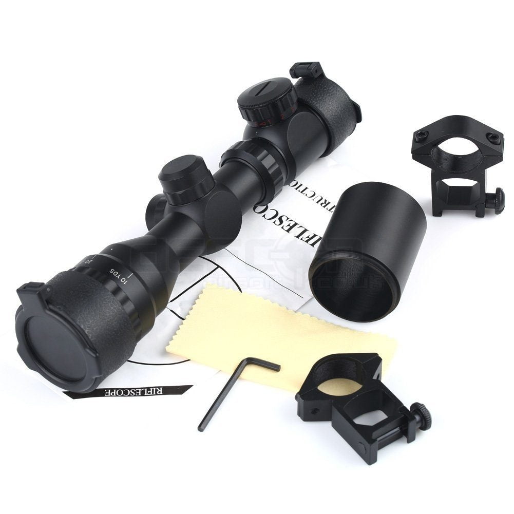 Short 2-6x32 Red/Green Mil-dot Scope with Sunshade » DEFCON AIRSOFT