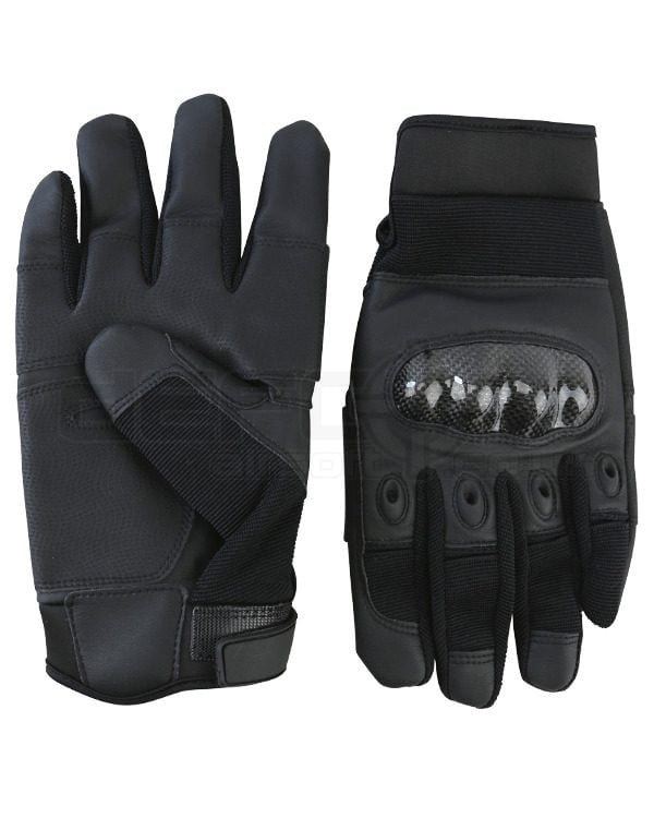 Predator Tactical Armoured Knuckle Gloves - Black - Defcon Airsoft