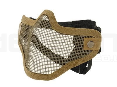 Airsoft Lower Half Face Mesh Mask (Tan) - Defcon Airsoft