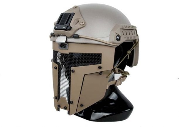 TMC Spartan Face Mask For Fast Helmets (Dark Earth) - DEFCON AIRSOFT