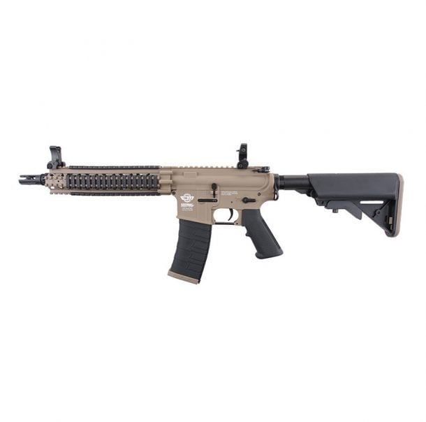 G&G Combat Machine AEG CM18 MOD1 DST (Tan) - Defcon Airsoft