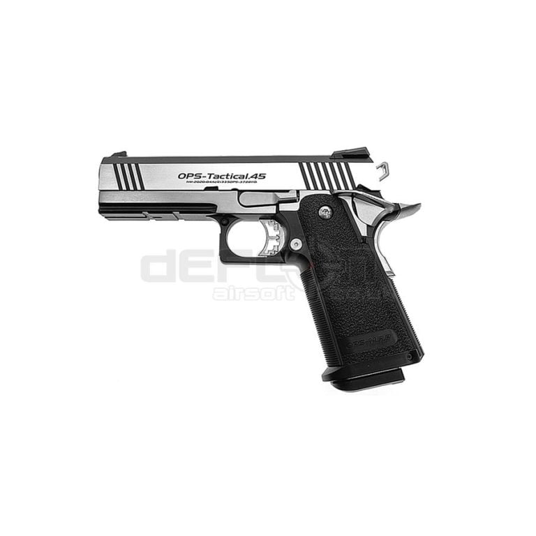 Tokyo Marui Hi-Capa 4.3 Custom Dual Stainless GBB Pistol - Defcon Airsoft