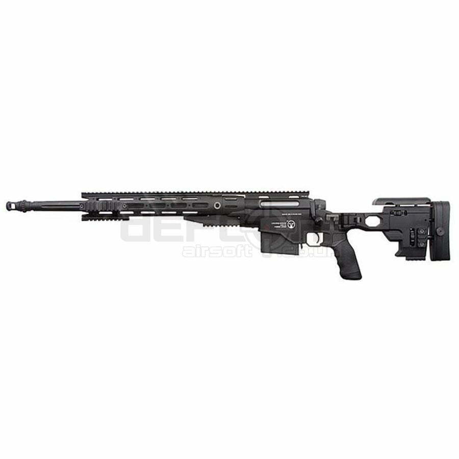 Ares MS338 CNC Sniper Rifle Spring Powered with Rails (Black) (MSR-010 ...