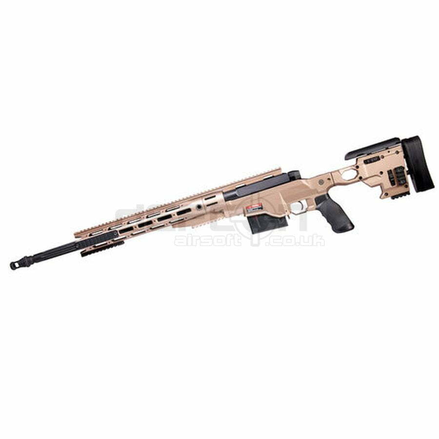 Ares MS338 CNC Sniper Rifle Spring Powered with Rails (Tan) (MSR-011 ...