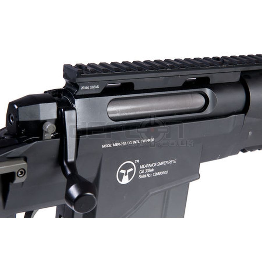 Ares MS338 CNC Sniper Rifle Spring Powered with Rails (Black) (MSR-010 ...