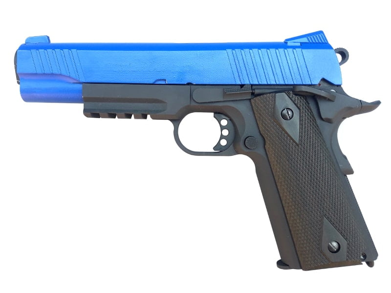 Two Tone Blue Colt 1911 (Rail) Co2 Pistol Dual Tone (Tan - Cybergun ...