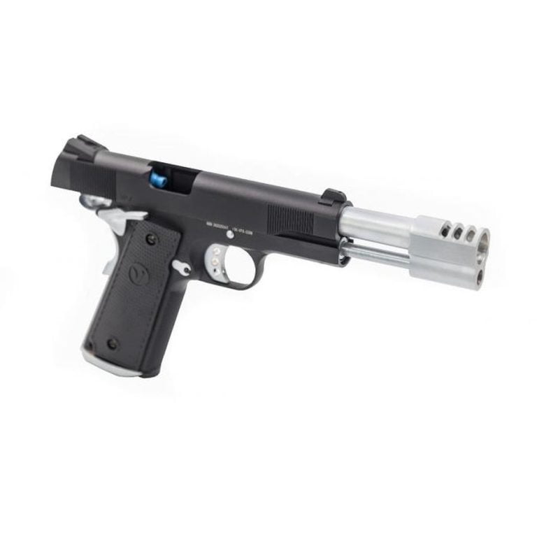 Vorsk VP-X Black/Chrome Gas Blowback Pistol - Defcon Airsoft