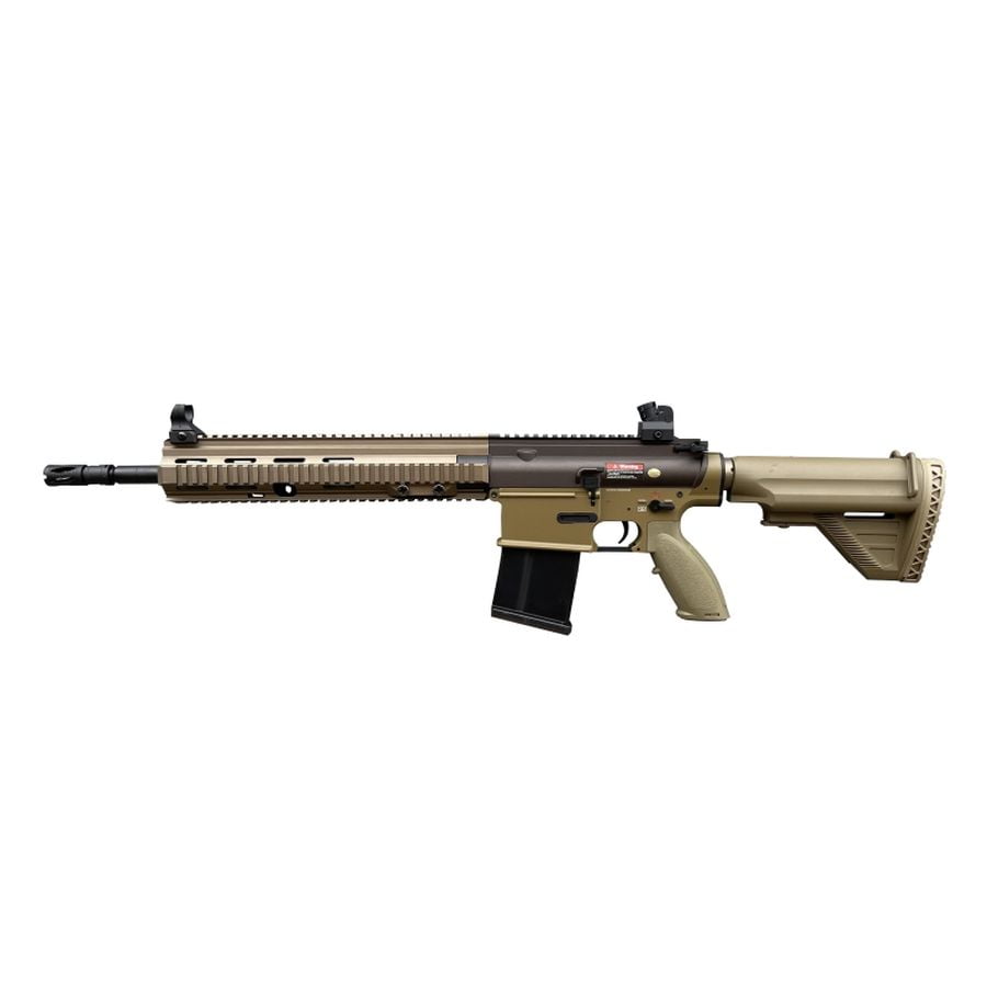 Golden Eagle 417 AEG Rifle With Mosfet Full Metal Tan - Defcon Airsoft