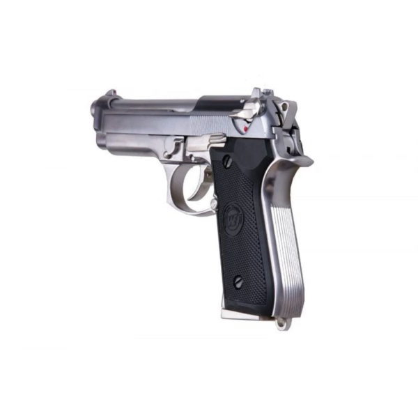 WE M92 GBBP Full Metal Silver - Defcon Airsoft