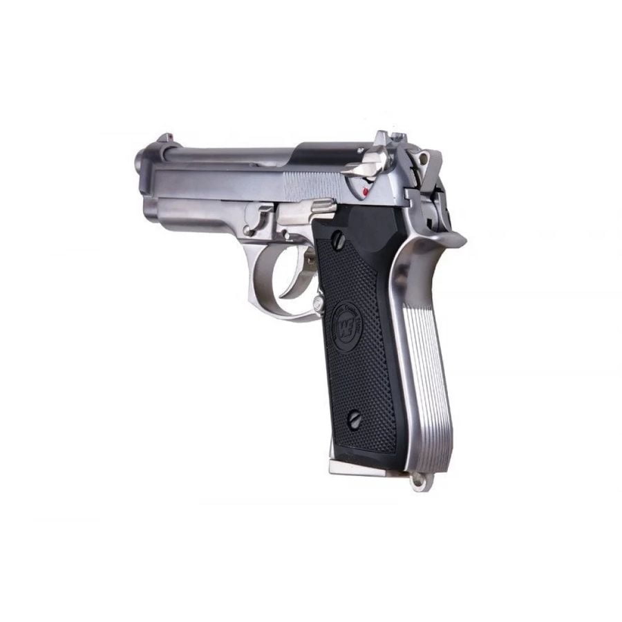 WE M92 GBBP Full Metal Silver - Defcon Airsoft