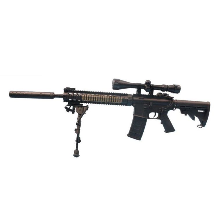 Double Bell SOPMOD M4 DMR ( With Bipod Plus 3-9x40 Scope And Silencer ...
