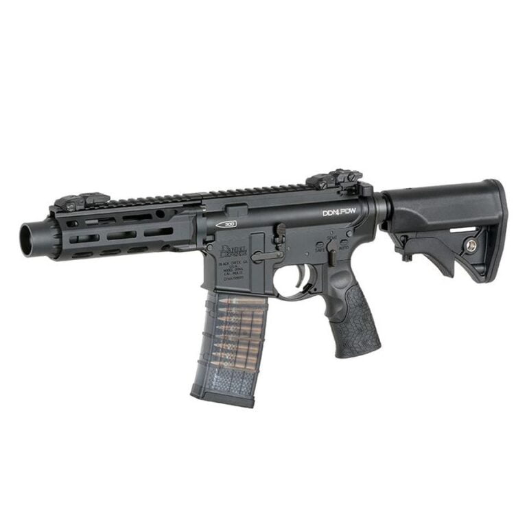 Daniel Defense X EMG DDM4 PDW SBR Gas Blowback Rifle By Cyma CGS - Black - Defcon Airsoft
