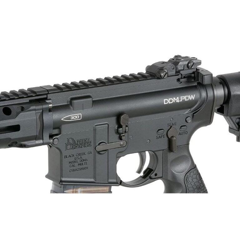 Daniel Defense X EMG DDM4 PDW SBR Gas Blowback Rifle By Cyma CGS - Black - Defcon Airsoft